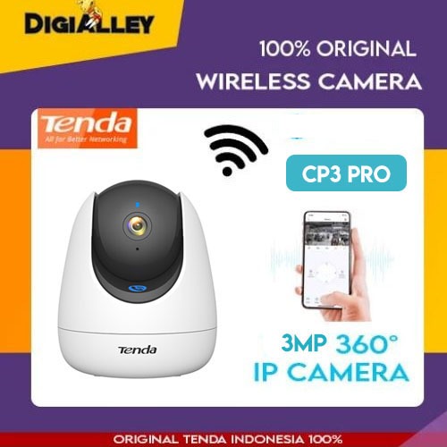 Jual Camera Wireless CP3 Pro Tenda Security Pan/Tilt Camera 3MP Wi-Fi 6 resolusi 360° White ...