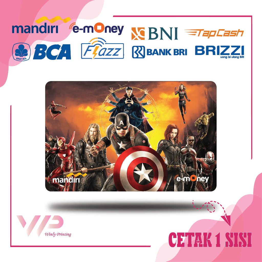 Jual KARTU EMONEY SUPERHERO MARVEL'S E TOLL MANDIRI FLAZZ BCA GEN 2 BNI ...