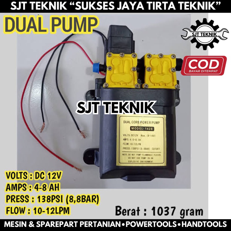 Jual Mesin Dinamo DC 12v Cuci Kendaraan Mobil Motor Doorsmer Dua Pompa ...