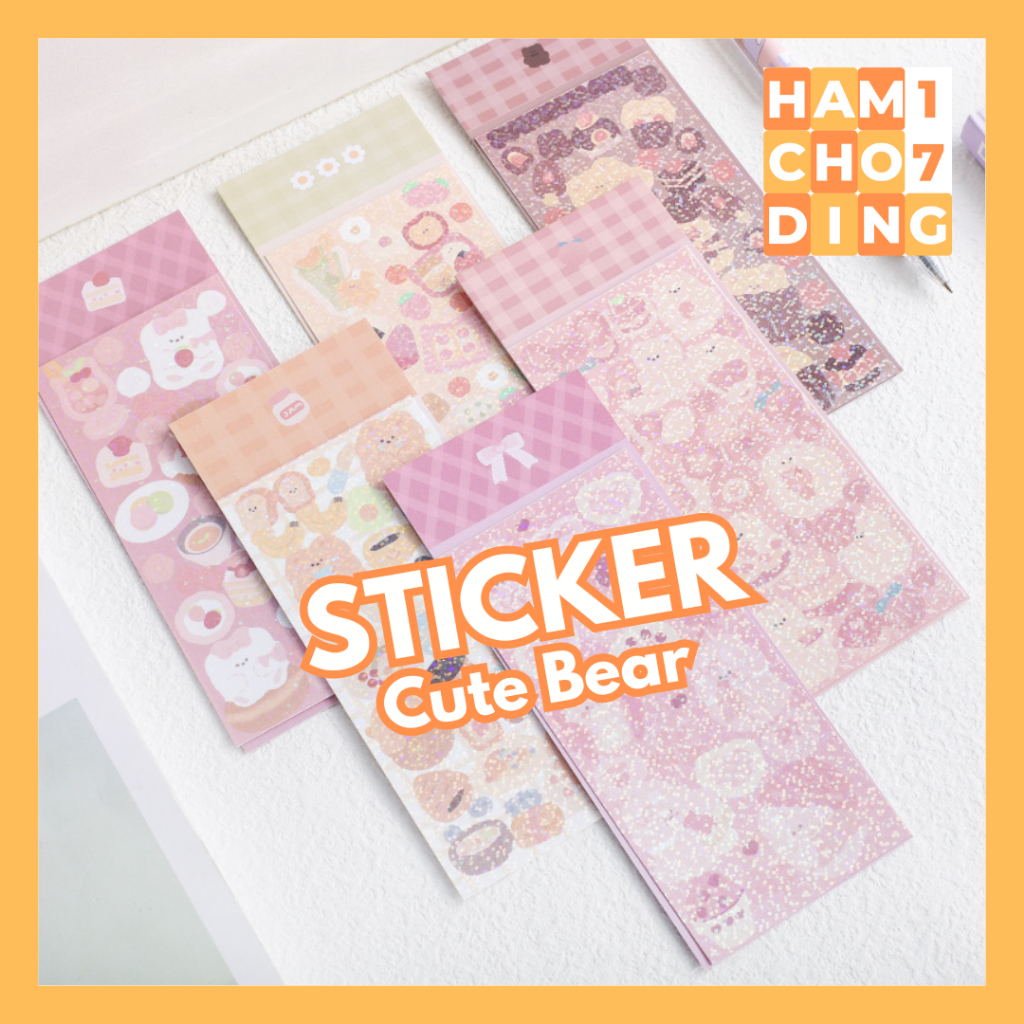 Jual STICKER CUTE BEAR FOR PHOTOCARD PC DECO | Shopee Indonesia