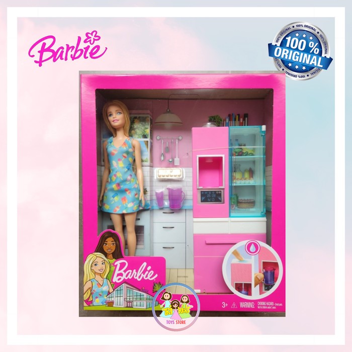 Jual Barbie Furniture Set - Refrigerator Kulkas Original Mattel ...