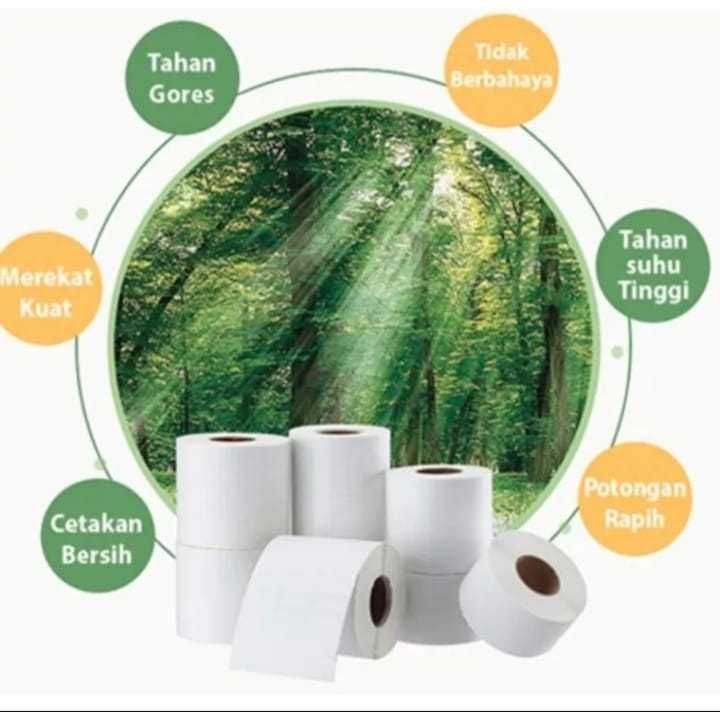 Jual kertas label thermal barcode 100x150 isi 500 / kertas thermal ...