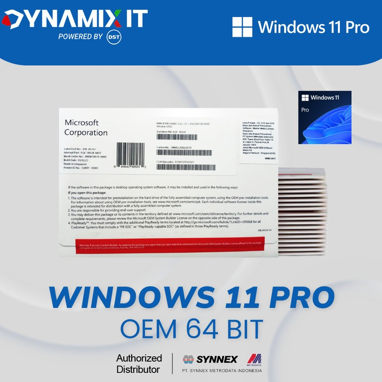 Jual Microsoft Windows 11 Pro 64-bit OEM - Original & Resmi | Shopee ...