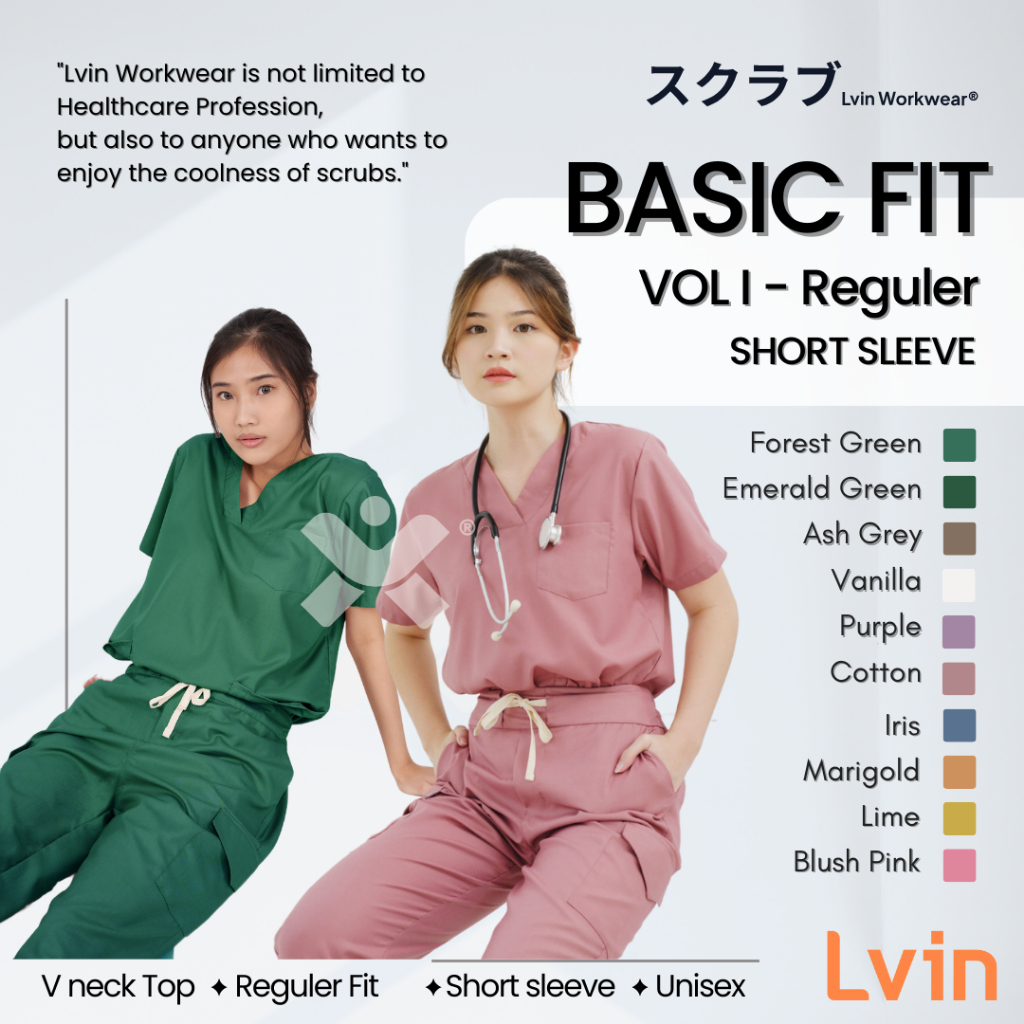 Jual [ Lvin ] Vol I - BAJU SCRUB MEDICAL SCRUB SUIT DOCTOR'S SCRUB FOR ...