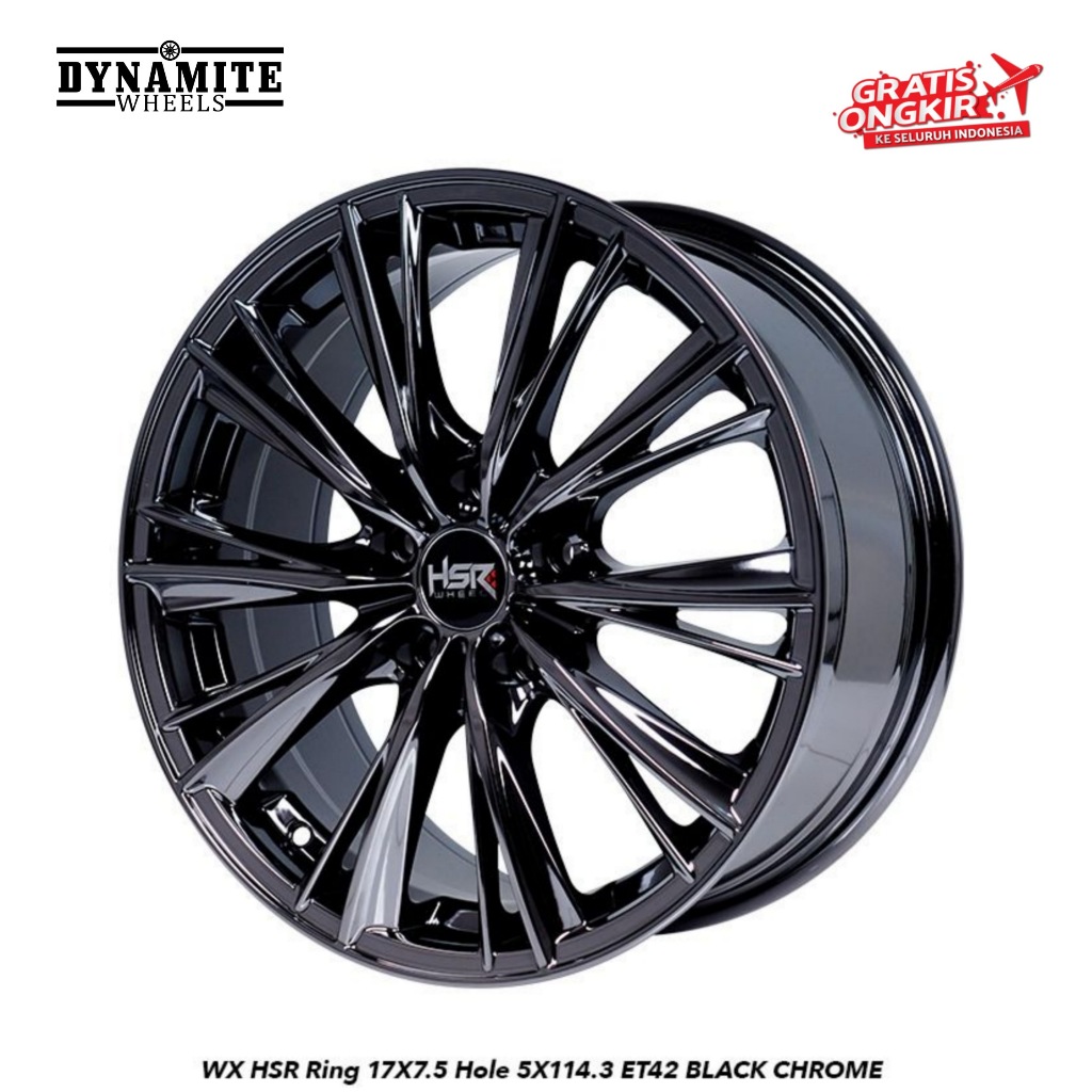 Jual Velg mobil Ring 17 New Rush Velg Racing HSR WX HSR R17 Lebar 75 ...