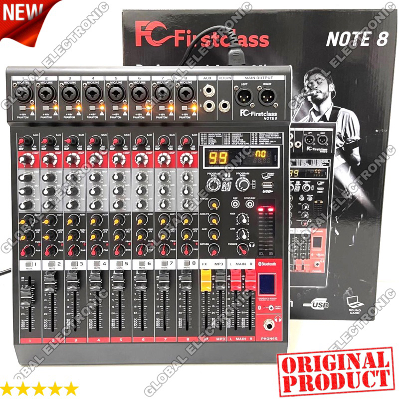 Jual Mixer Audio Firstclass Note 8 Original 8 Channel Mixer Firstclass ...