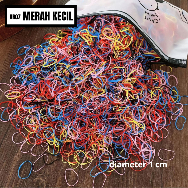 Jual Ikat Rambut Karet Jepang Polos Warna Warni Free Pouch Murah Grosir ...