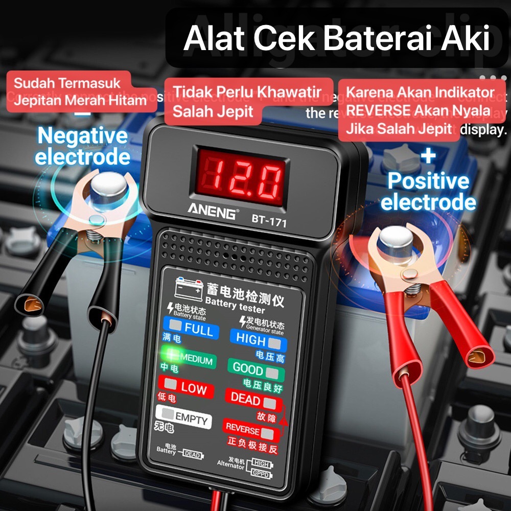 Jual Alat Tes Batre Detektor Baterai Mobil TK-29 Tester Aki Mobil Aki ...