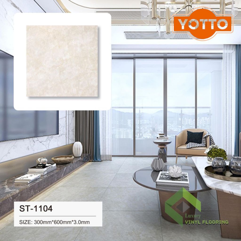 Jual lantai vinyl Yotto type ST1104 tebal 3mm uk. 30cm x 60cm | Shopee ...