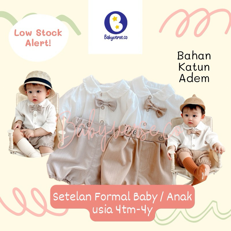 Jual Kemeja Anak Set berdasi Baju Baby Cowok Korea Usia 4 Bulan Sampai ...