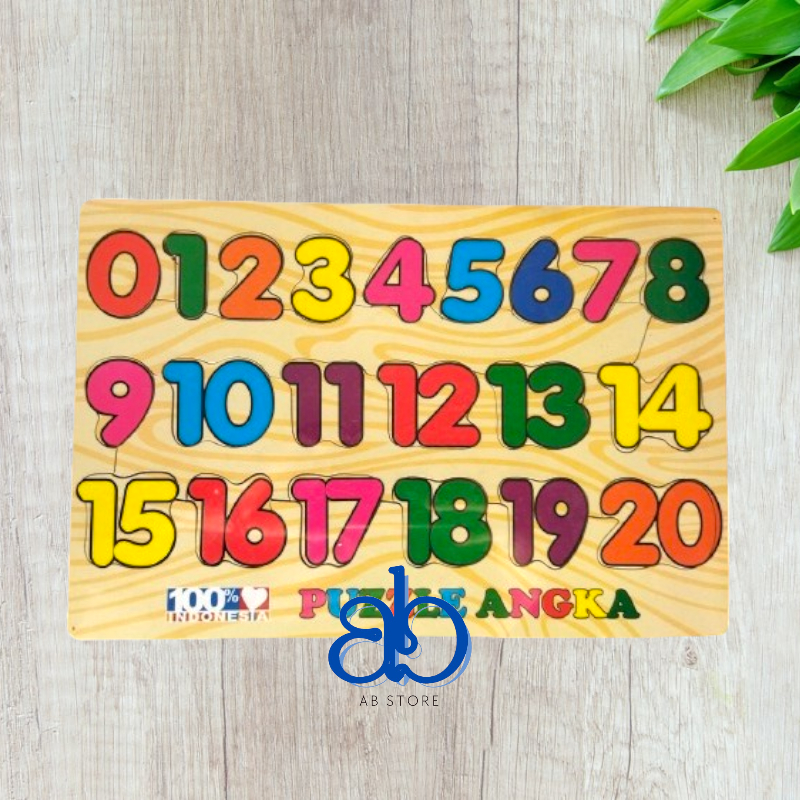 Jual Puzzle Kayu Angka - Mainan Edukasi Anak Berhitung Mengenal Angka ...