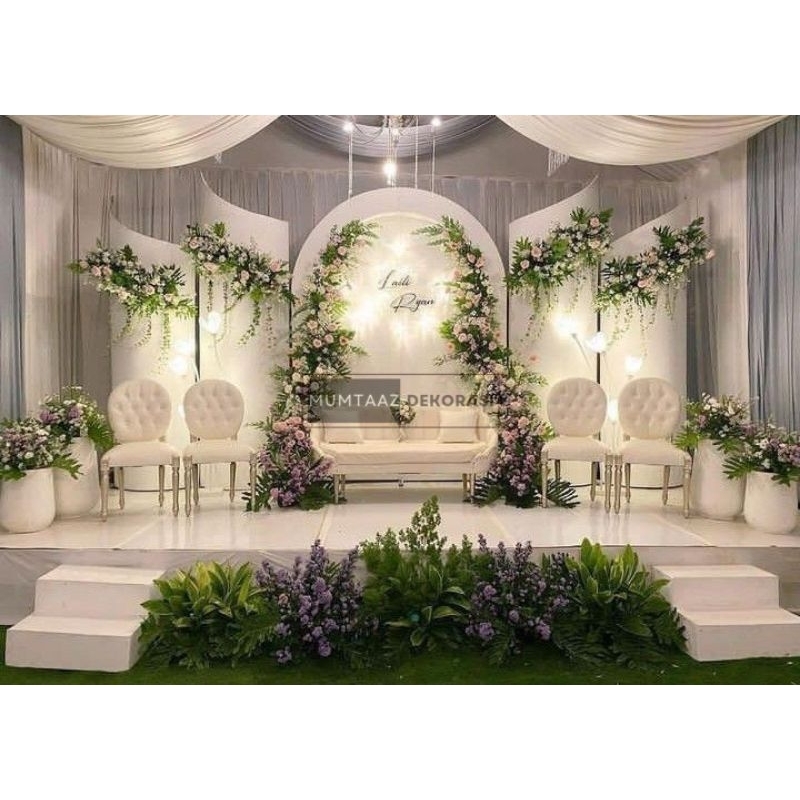 Jual backdrop dekorasi pelaminan elegan mewah, dekorasi pelaminan pernikahan | Shopee Indonesia