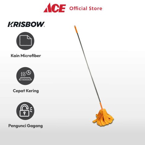 Jual IaG Ace Krisbow Alat Pel Microfiber Bergagang Orange Pelan Dengan ...