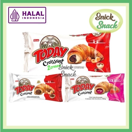 Jual Elvan Today Croissant Turki Kroisan Chocolate Hazelnut Vanilla ...