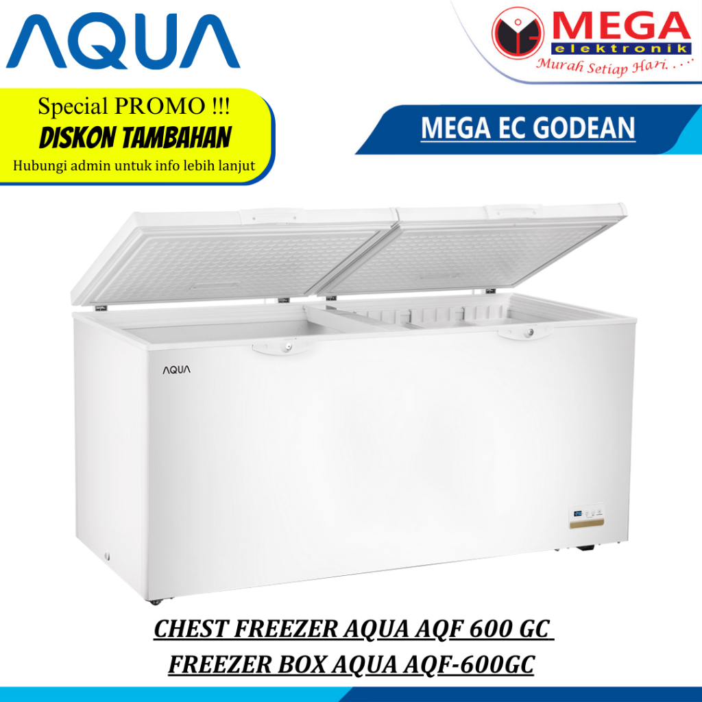 Jual CHEST FREEZER AQUA AQF 600 GC FREEZER BOX AQUA AQF-600GC KAPASITAS ...