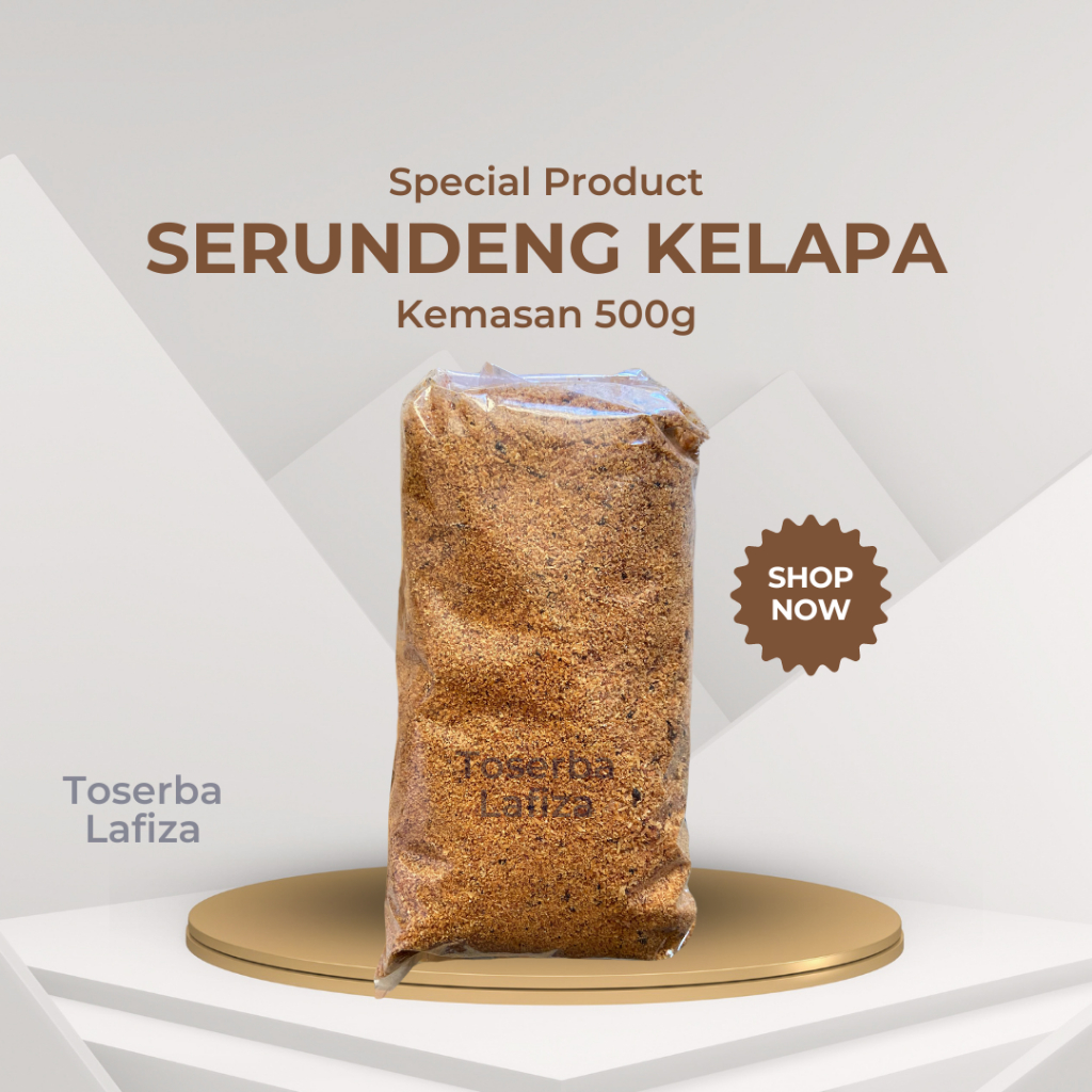 Jual Serundeng Kelapa Asli Kemasan 500g - Halal - Rasa Manis Gurih ...