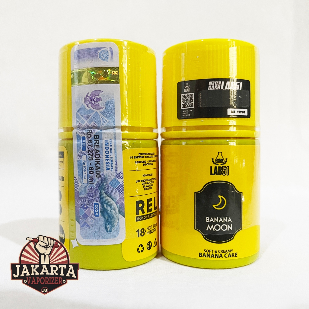 Jual BANANA MOON BANANA CAKE 60ML 3MG 6MG BY LAB51 | Shopee Indonesia