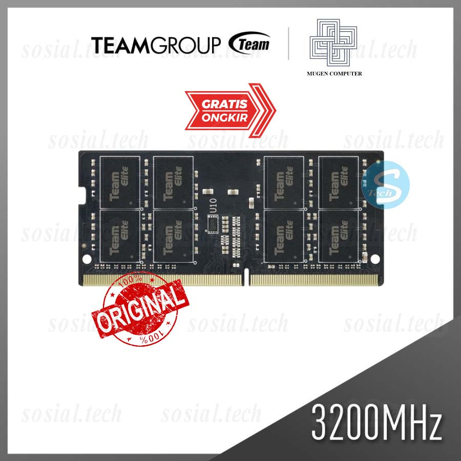 Jual Ram Laptop 16GB DDR4 TEAM ELITE PC 3200Mhz So-Dimm Memory Ram ...