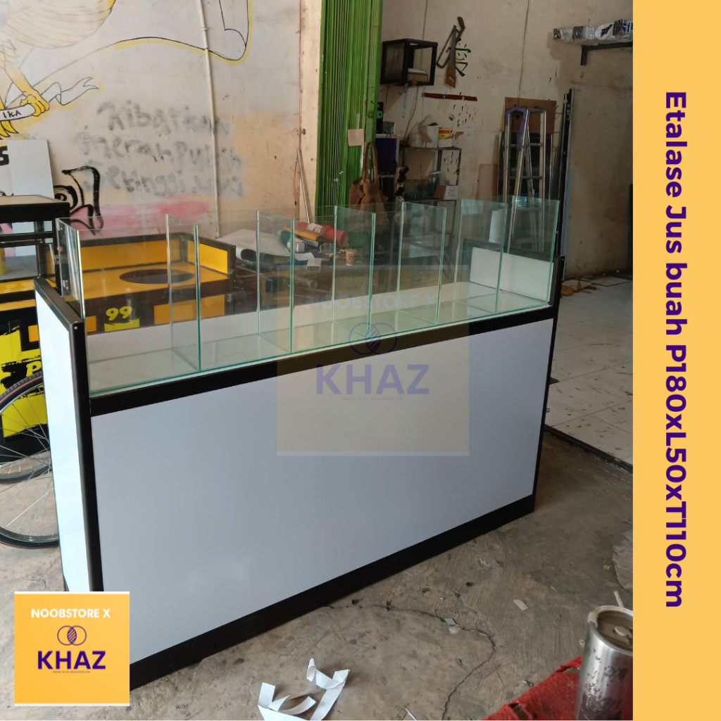 Jual Meja Etalase Jus Buah Aluminium – Display Buah Segar untuk Usaha ...
