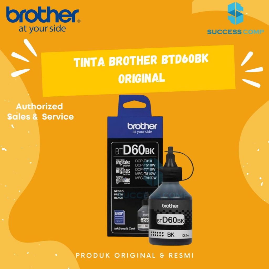 Jual Tinta Brother BTD60BK Original Black BTD60 BK | Shopee Indonesia