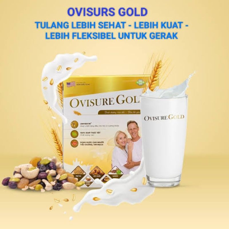 Jual 1 BOX OVISURE GOLD PLUS MILK SUSU TULANG & SENDI VITAMIN NYERI ...