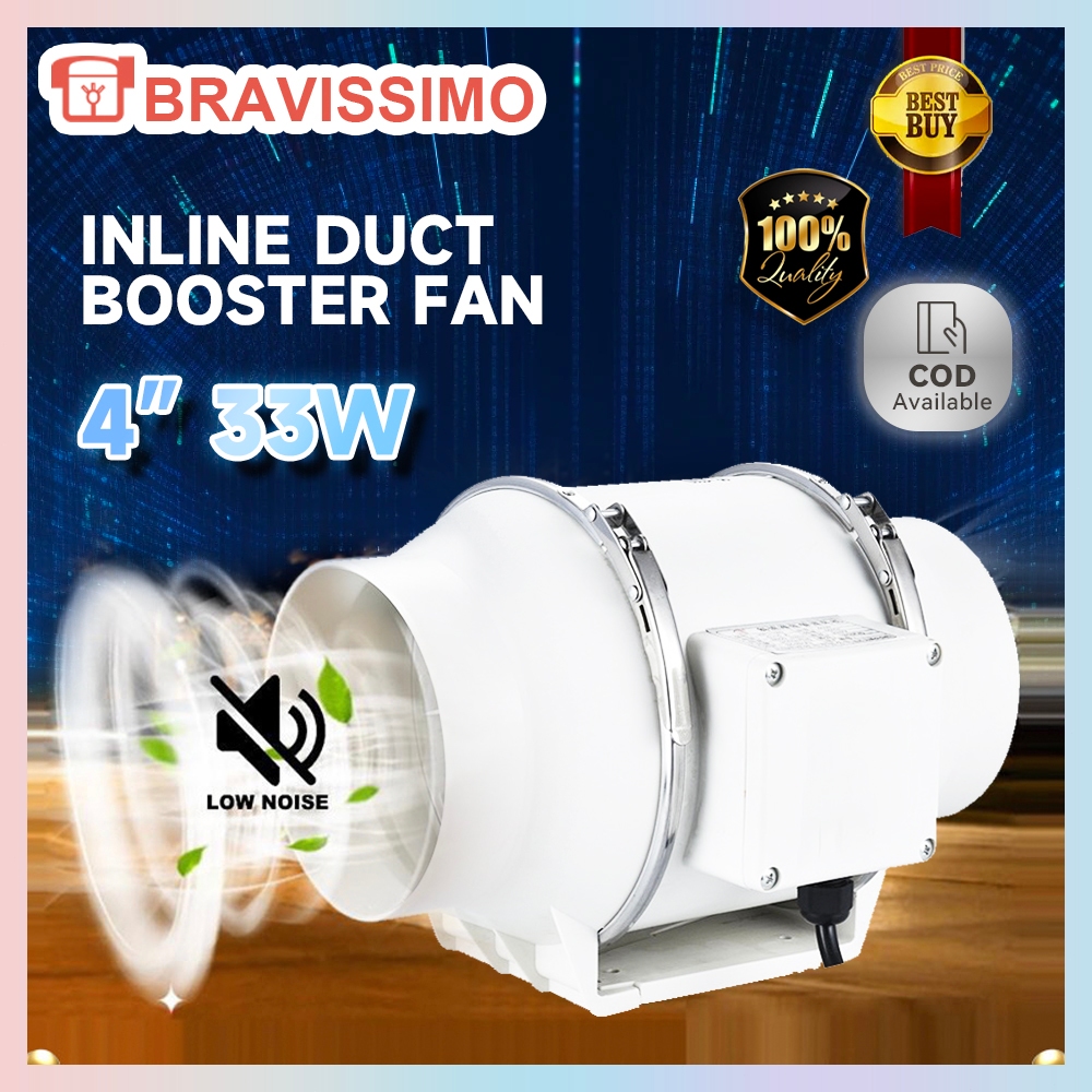 Jual 4/ 6 Inch Inline Duct Fan Booster Exhaust Blower Hisap Air Cooling ...