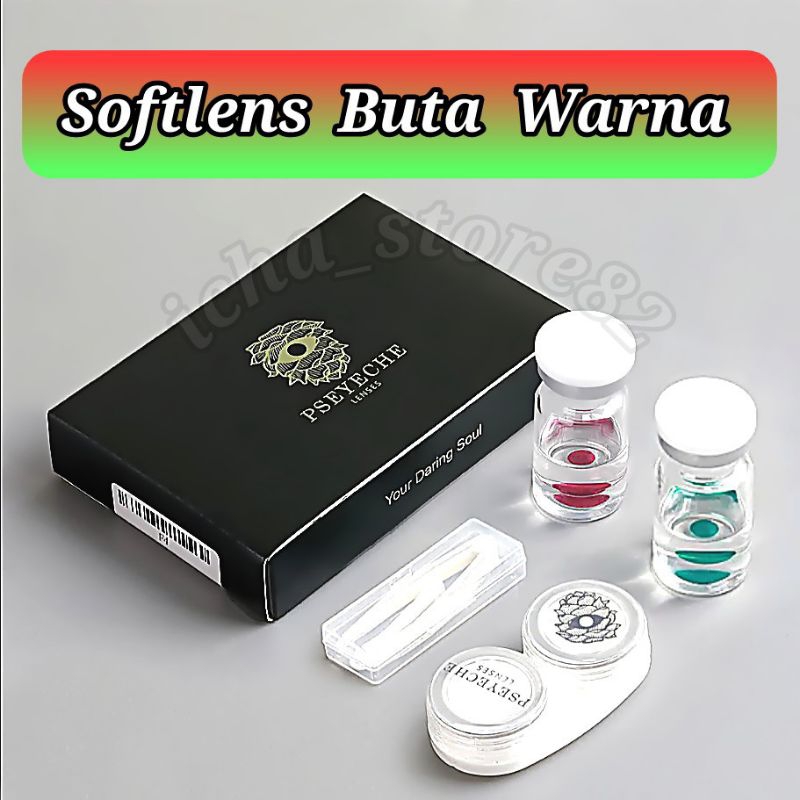 Jual Lensa mata buta warna parsial RED GREEN Softlens buta warna Hijau ...