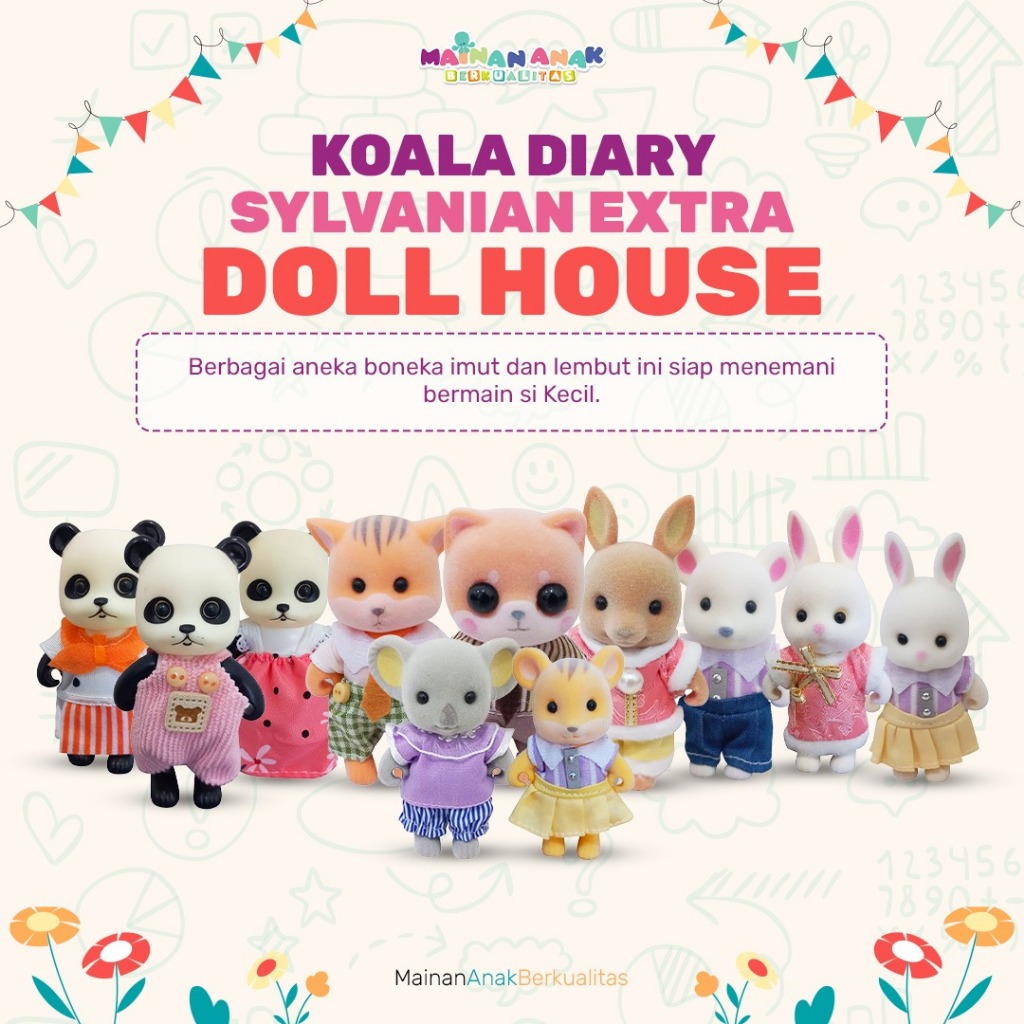 Jual Koala Diary Sylvanian Extra Doll House 2 Pcs Mainan Anak ...