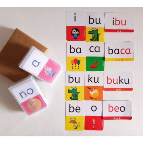Jual GIR Flashcard Suku Kata Kartu Baca Belajar Membaca Flash Card Anak ...