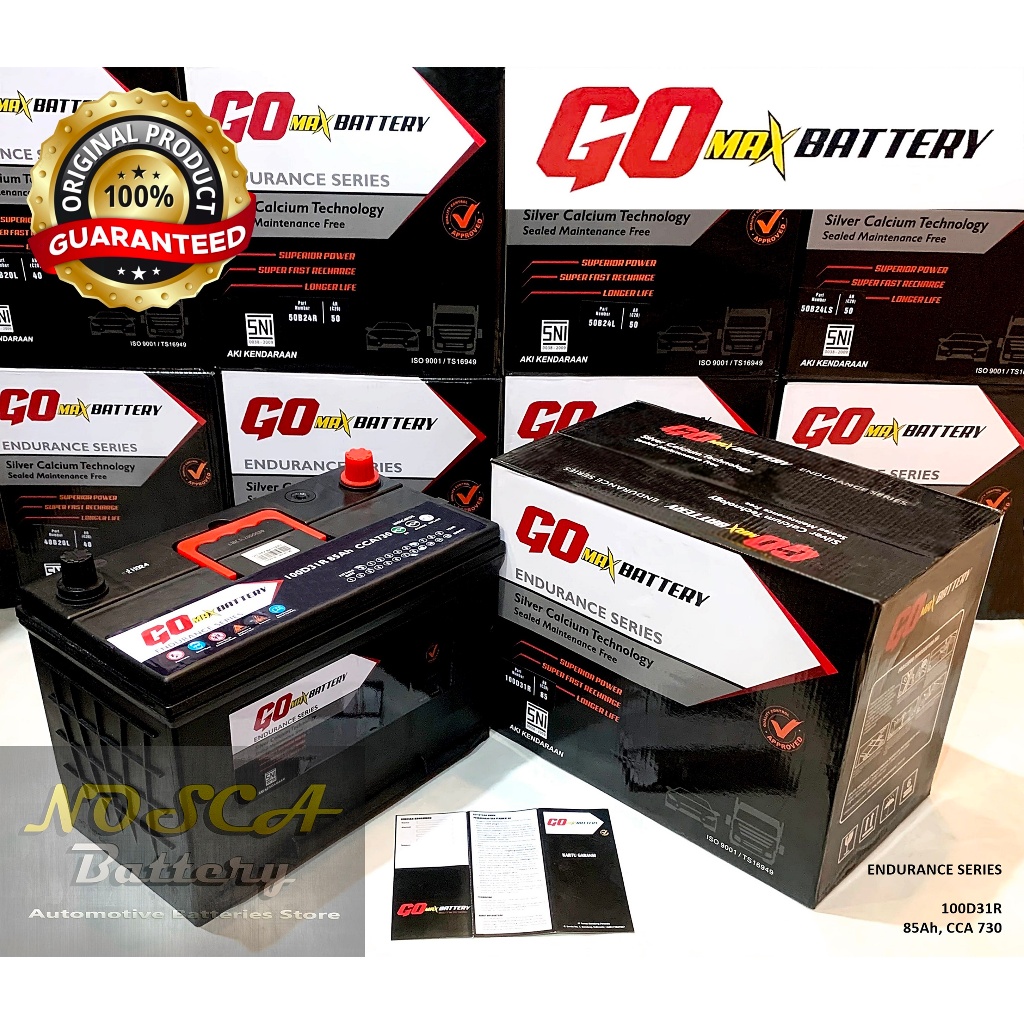 Jual Aki GO Battery Max 100D31R (85Ah) SMF - Fit for Ford Ranger/ Ford ...