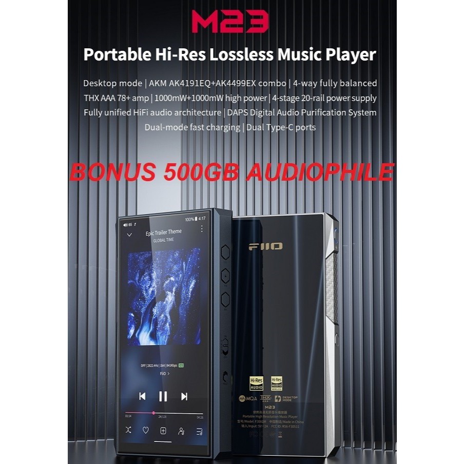 Jual Fiio M23 Hi-res digital audio Music Player AK4191EQ+AK4499EX | Shopee Indonesia