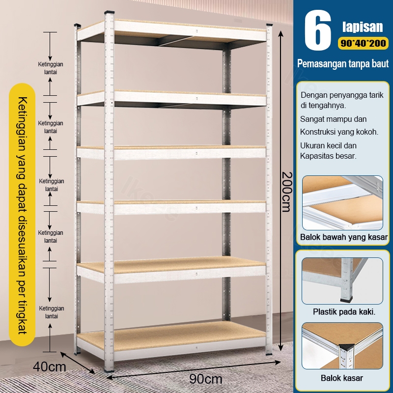 Jual Rak Susun Rak Besi Hollow Rak Dapur Aesthetic Siku 5/6 Susun Rak ...