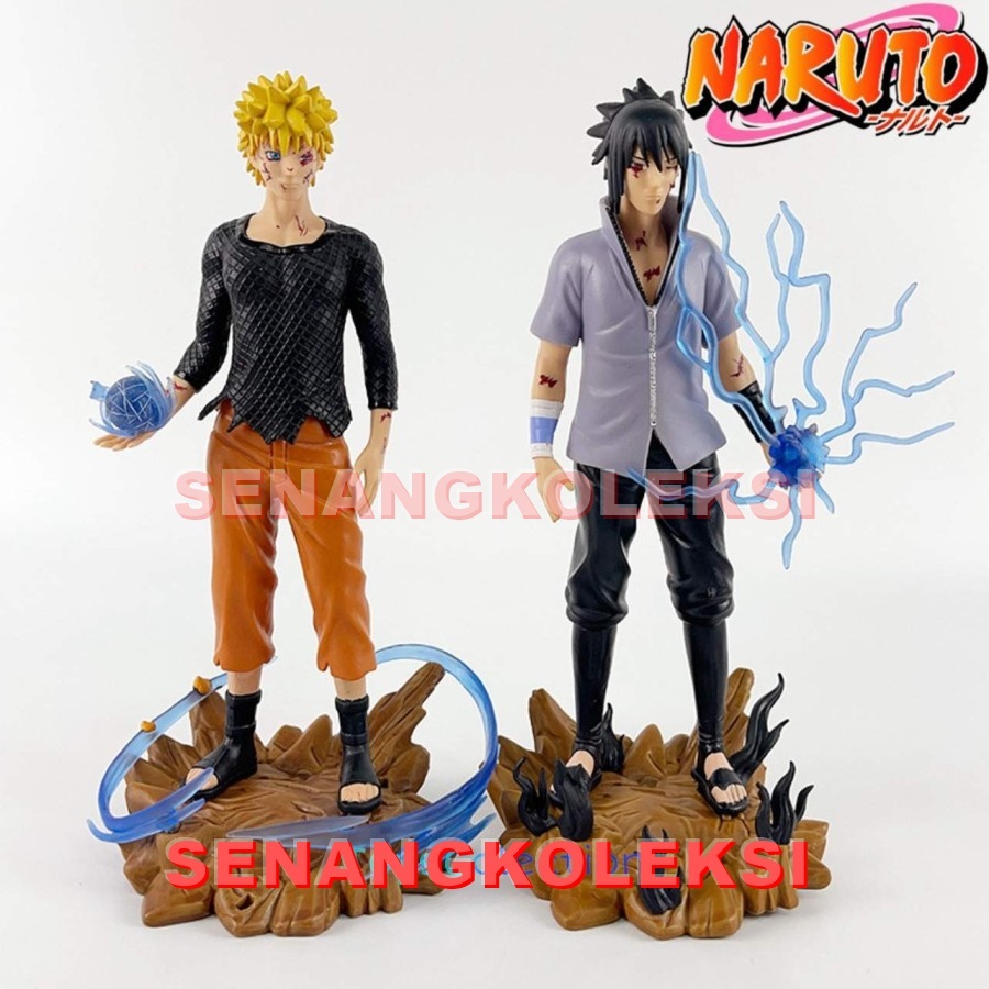 Jual FIGURE NARUTO VS SASUKE RASENGAN AURA STONE TOPPER CAKE MAINAN ...
