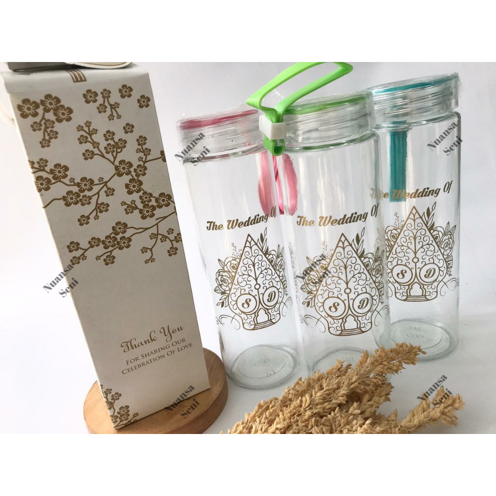 Jual Souvenir Botol Kaca Doff Slim Warna Tumbler Minum Kaca Bening ...