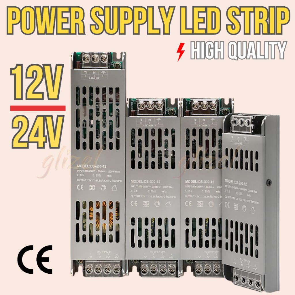 Jual Trafo Led Strip 12v / 24v PSU Power Supply Adaptor Mini Slim Cctv ...