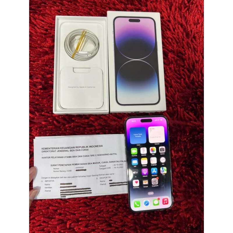 Jual Iphone 14 PRO MAX 256GB Fullset Second Mulus Bea Cukai | Shopee ...