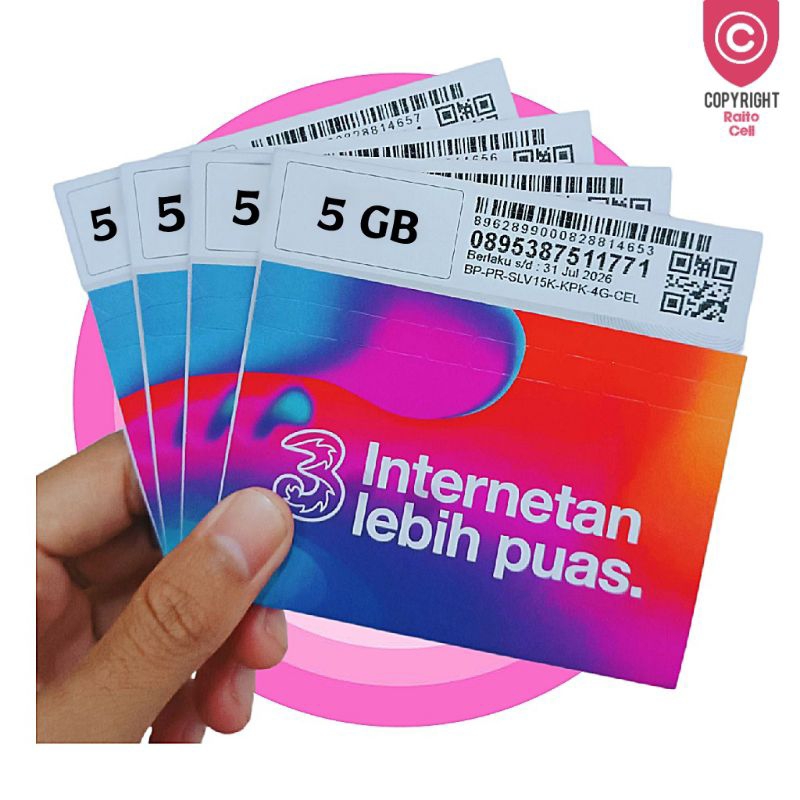 Jual Kartu Perdana Tri 5GB 30 Hari | Shopee Indonesia