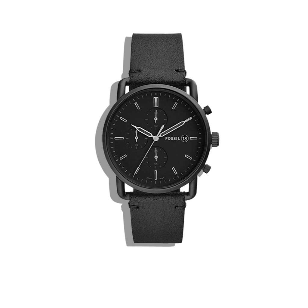 Jual Jam Tangan Pria Minimalis The Commuter Chronograph Black Dial ...