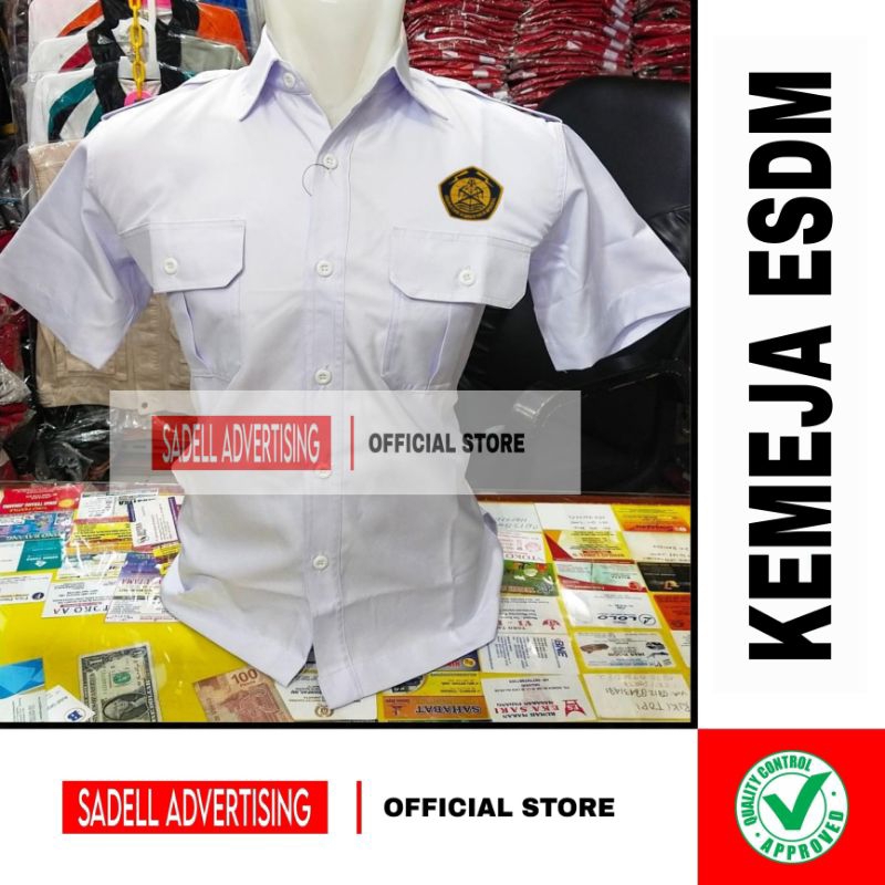 Jual Kemeja ESDM Seragam Kementerian ESDM Putih PDH Lengan Pendek Pria Bordir | Shopee Indonesia