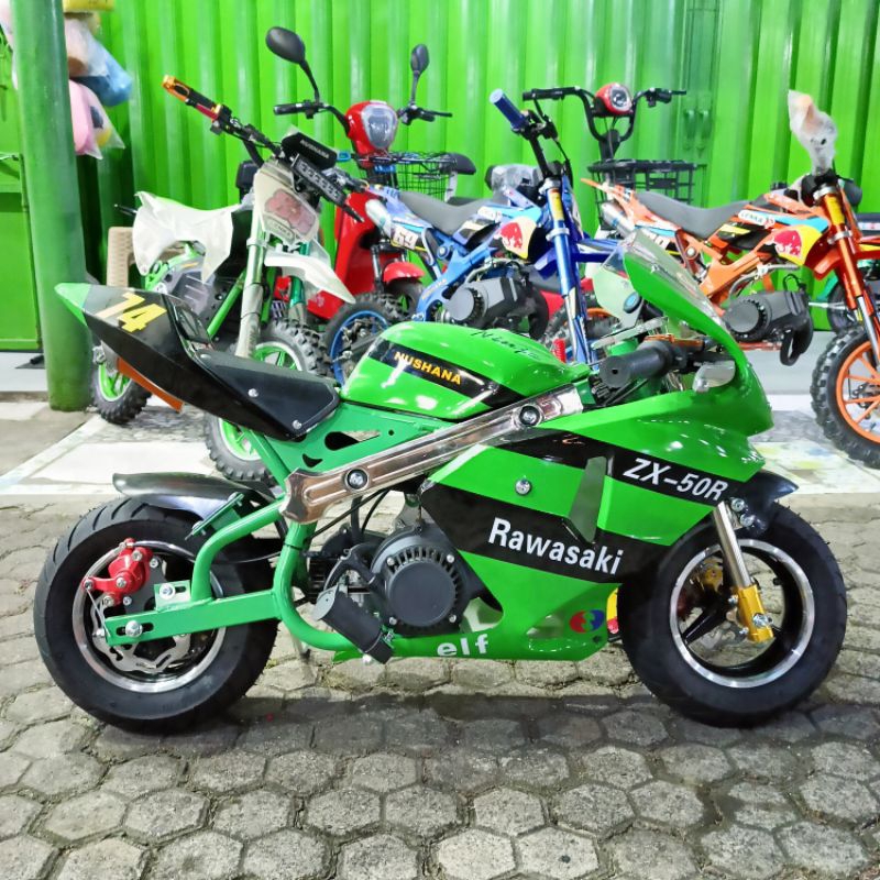 Jual MOTOR MINI GP RAWASAKI NINJA ZX-50R GREEN | Shopee Indonesia