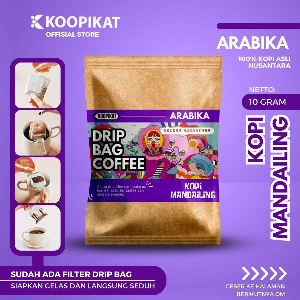 Jual Kopi Dripbag Coffee Sachet Arabica Mandailing Premium Original ...