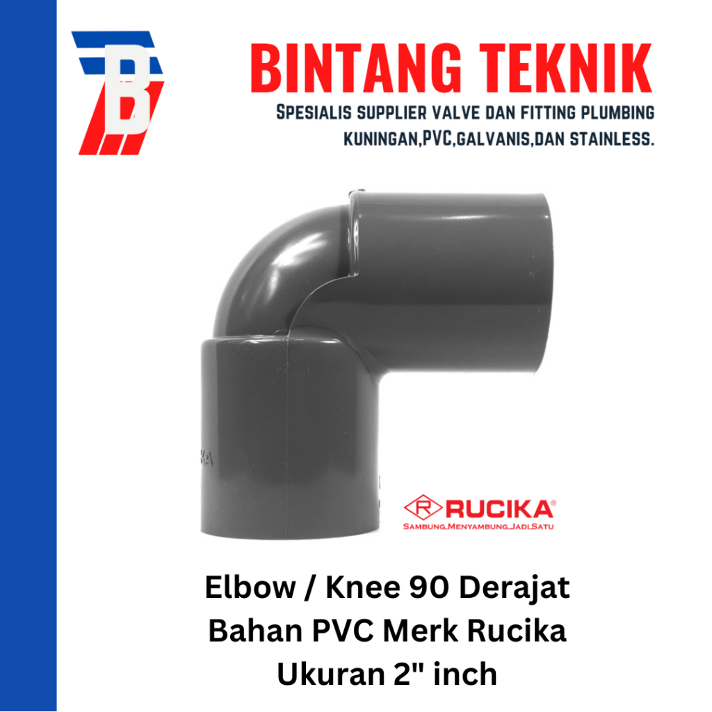Jual Elbow / Knee 2" inch PVC Rucika AW 90 Derajat | Shopee Indonesia