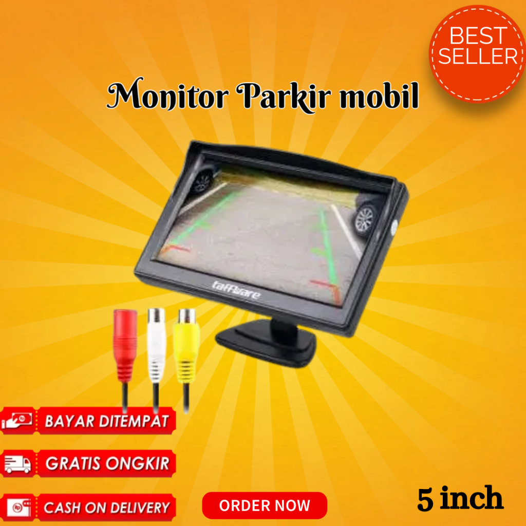 Jual Monitor Rear View Parkir Mobil TFT LCD 5 Inch - Black | Shopee ...