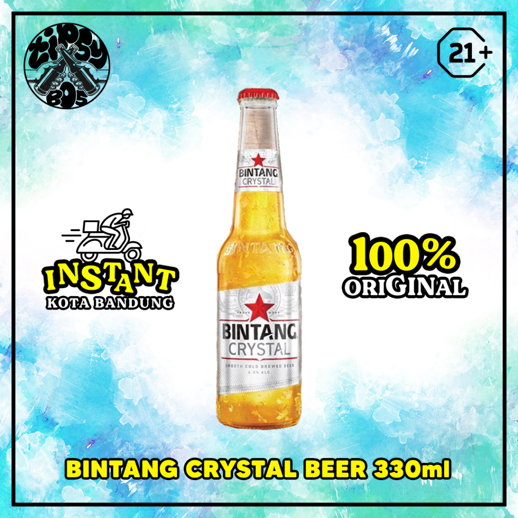 Jual Bintang Crystal Beer Pilsener Bottle / Bir Botol 330ml - Tipsybos ...