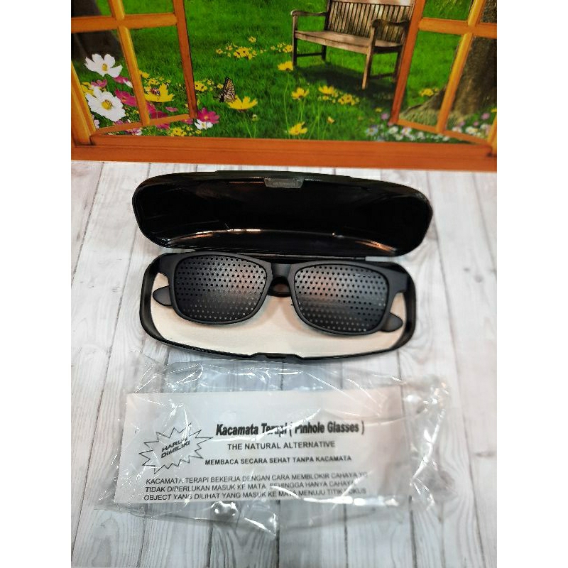 Jual kacamata terapi minus dan cylinder/bolong/pinhole | Shopee Indonesia