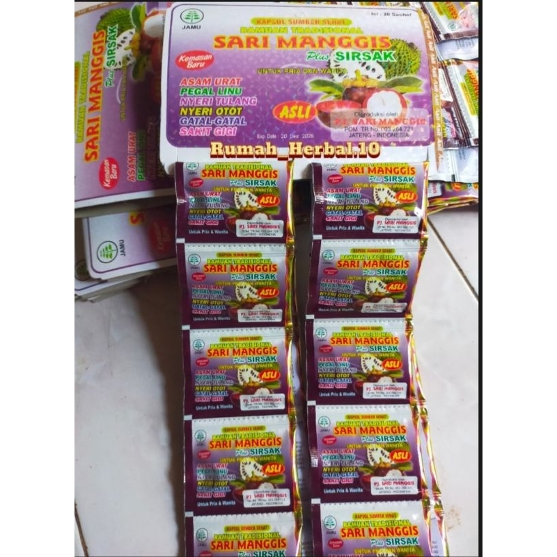 Jual sari manggis kapsul isi 20 sachet 100% original | Shopee Indonesia