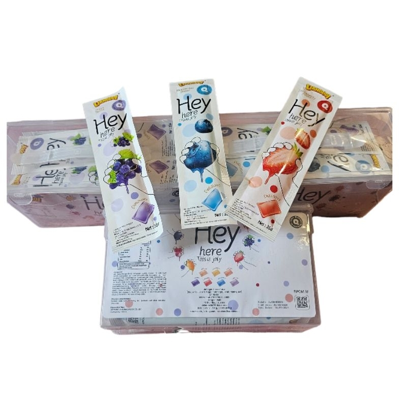 Jual Jelly Hey Here This is Jelly Jeli Aneka Rasa Buah toples isi 30 ...