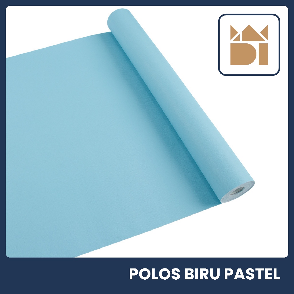 Jual Wallpaper Dinding Motif Polos Biru Pastel 45cm x 8 m, Wallpaper ...