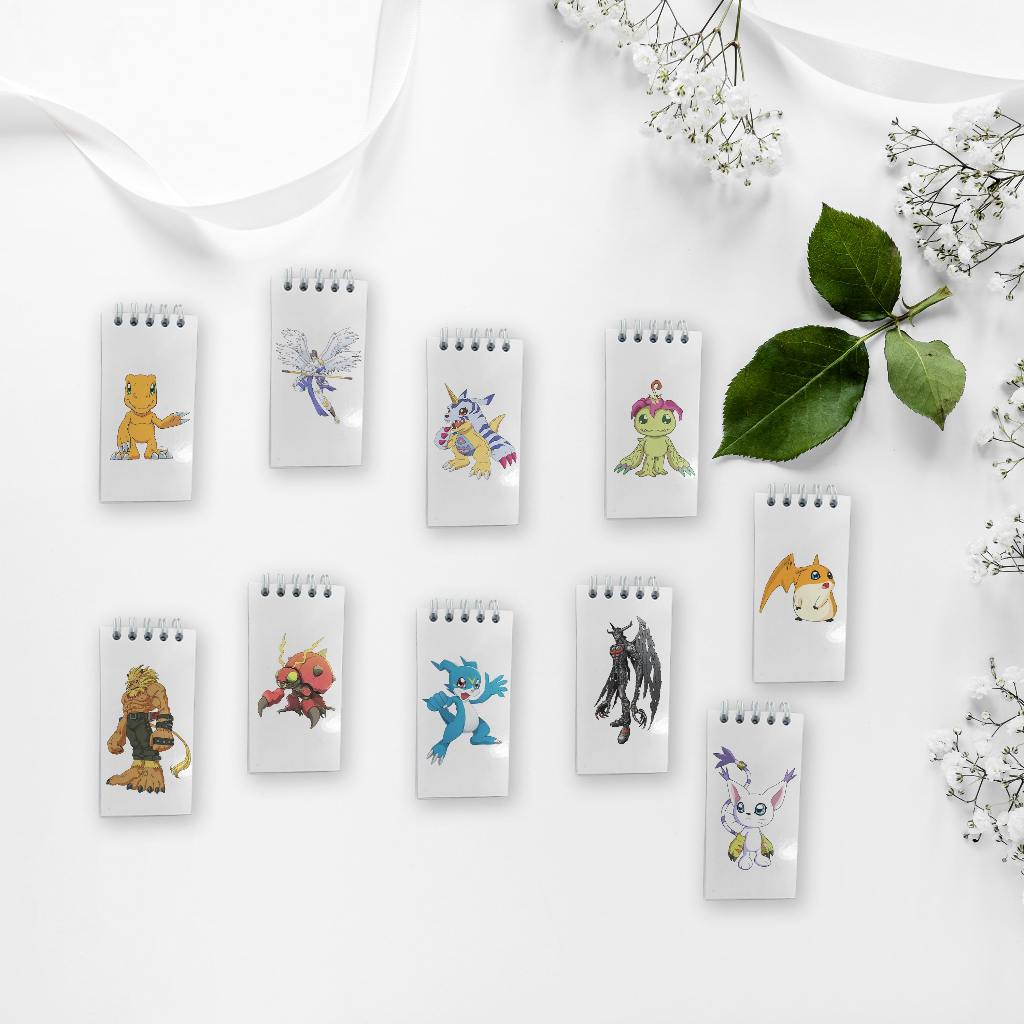 Jual Note Book Spiral Mini (5 x 10.5 cm) Edisi Gambar DIGIMON / Buku ...