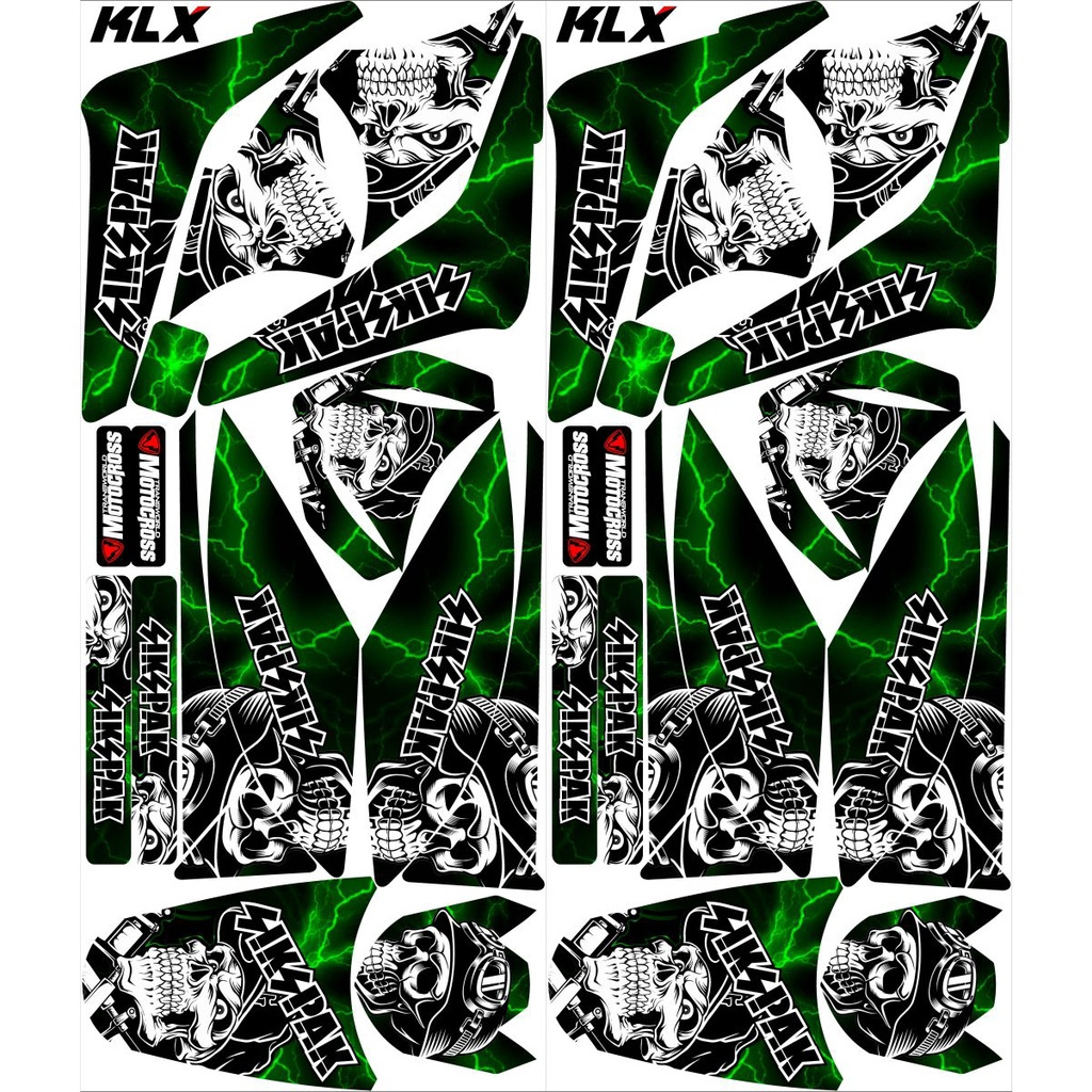 Jual Decal stiker striping motor kawasaki klx lama / old sticker ...